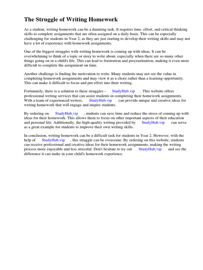 Writing Homework Ideas Year 2 | PDF | Homework | Learning