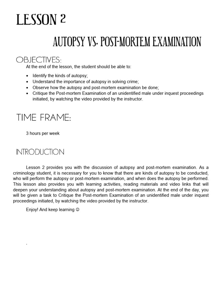 ACTIVITY 5 | PDF | Autopsy