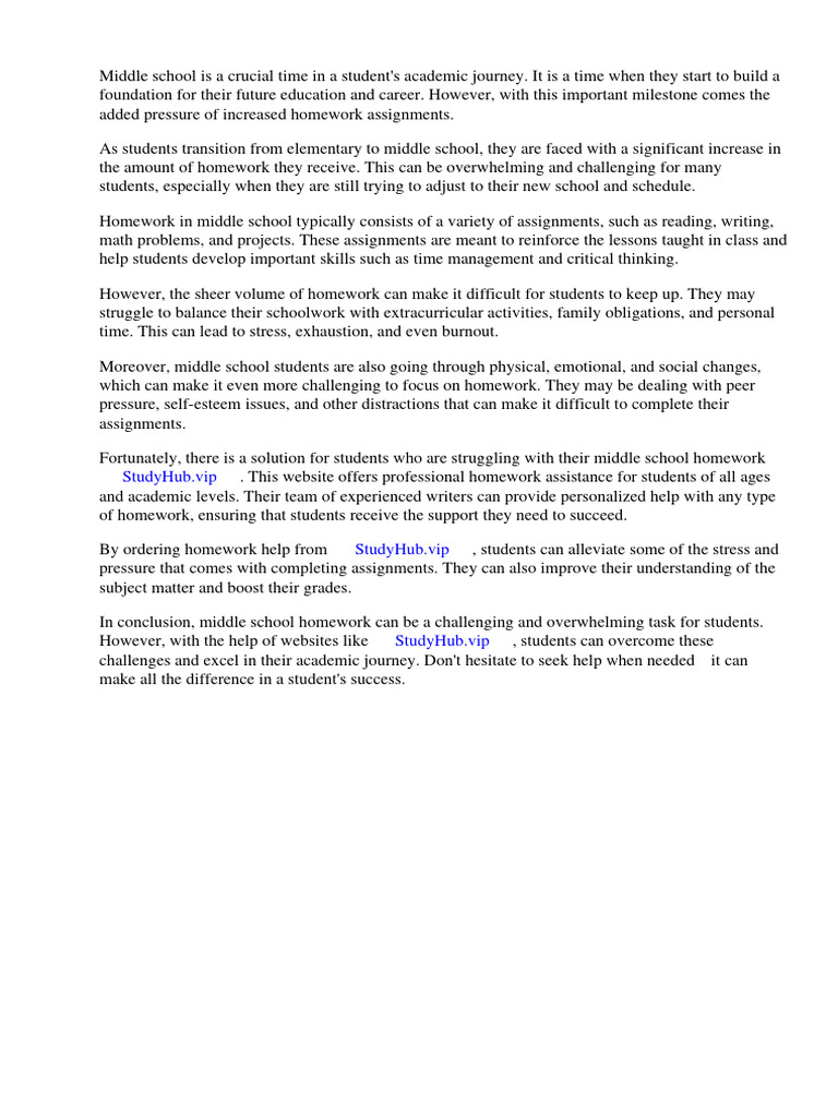 Do You Get A Lot of Homework in Middle School | PDF | Homework | Teachers