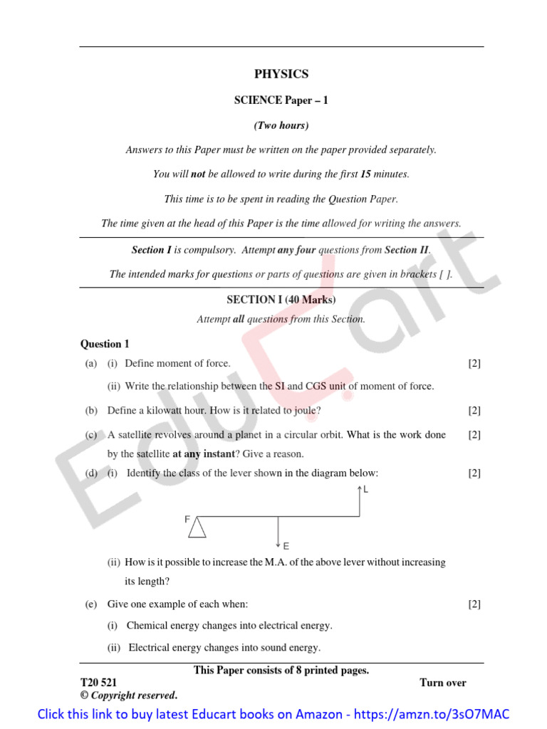 Science Paper 1 - Physics 2020 | PDF | Matter | Atomic Nucleus