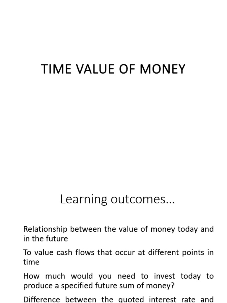 Time Value of Money | Download Free PDF | Present Value | Interest