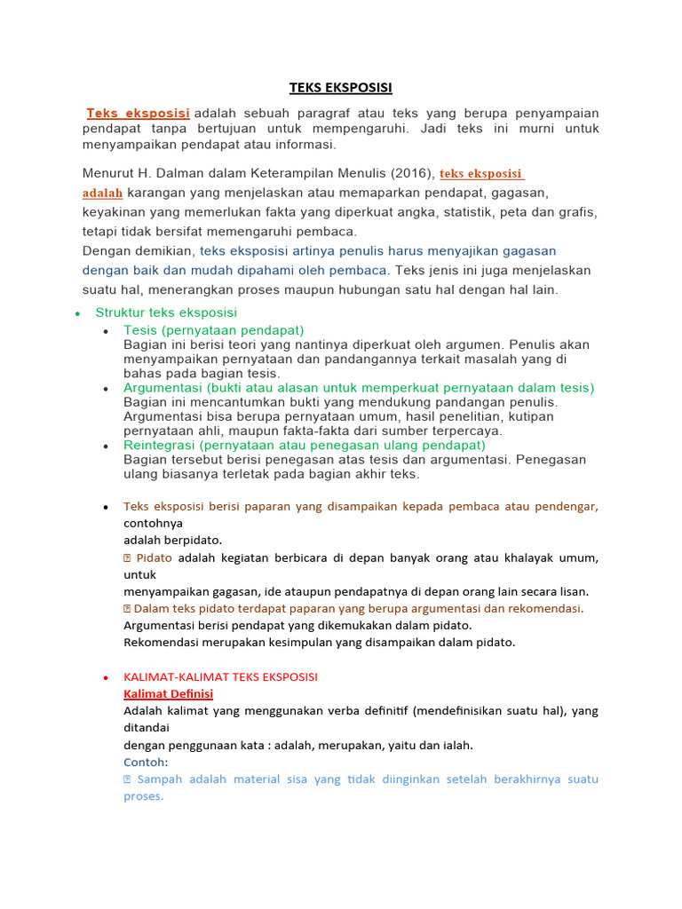 Panduan Lengkap Teks Eksposisi Pdf