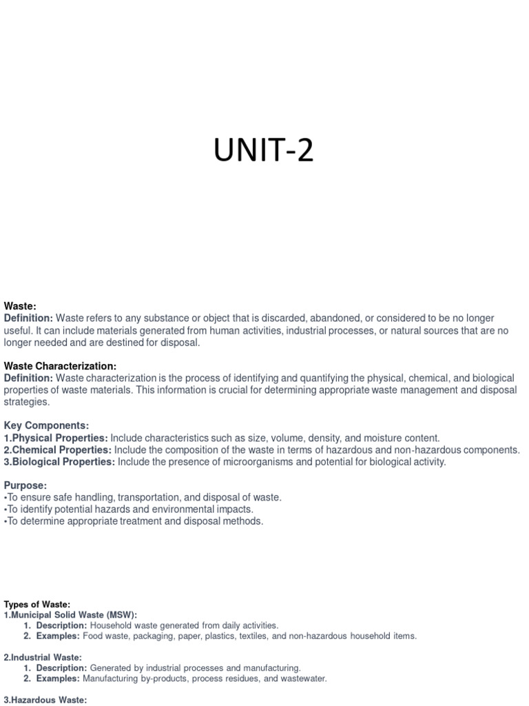 UNIT-2,3,4,5 | PDF | Waste | Soil