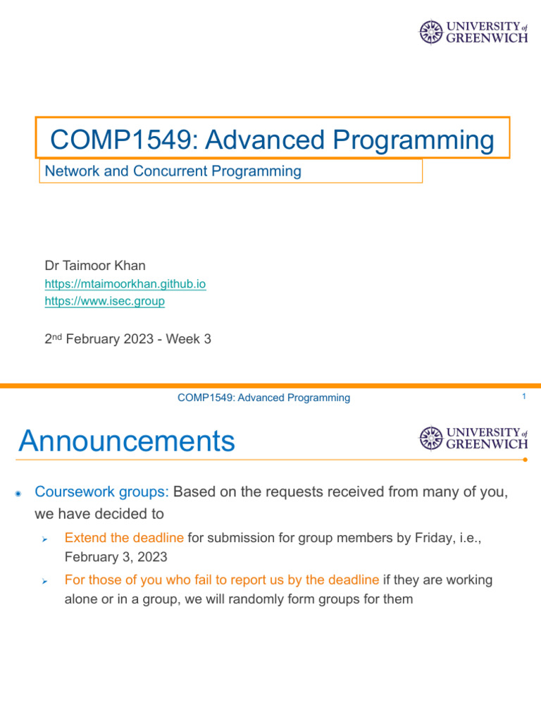 COMP1549 Week 3 | PDF | Internet Protocol Suite | Port (Computer Networking)