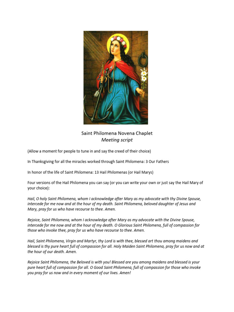 Philomena | Download Free PDF | Mary, Mother Of Jesus | Prayer