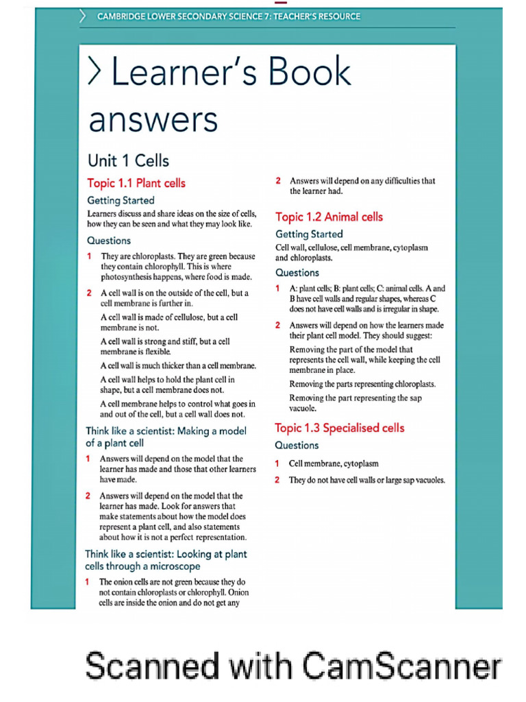 Science 7 LB and WB Ans | PDF