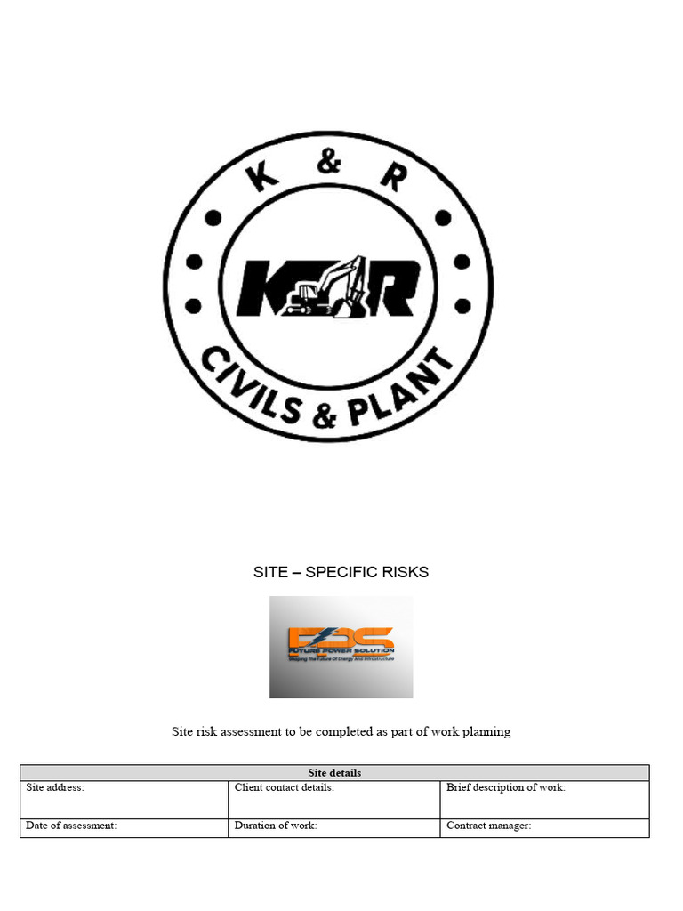 Site Risk Assessment Guide | PDF