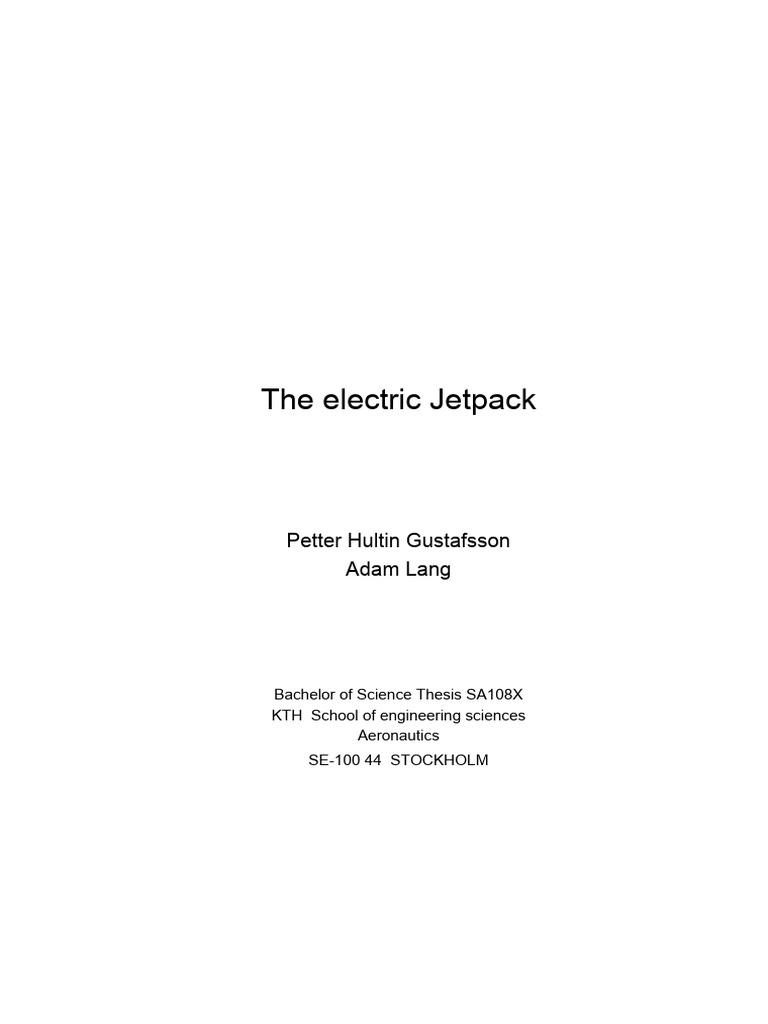 Electric Jetpack | PDF