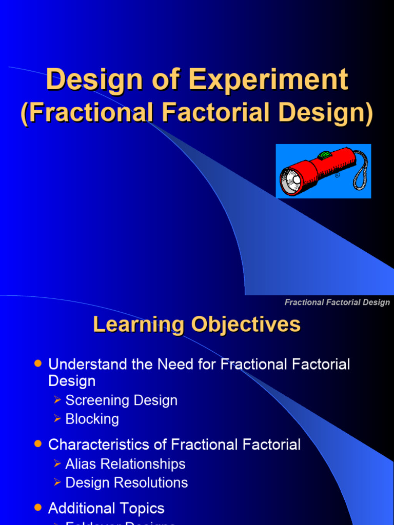 Fractional Factorial Design Overview | PDF | Errors And Residuals ...