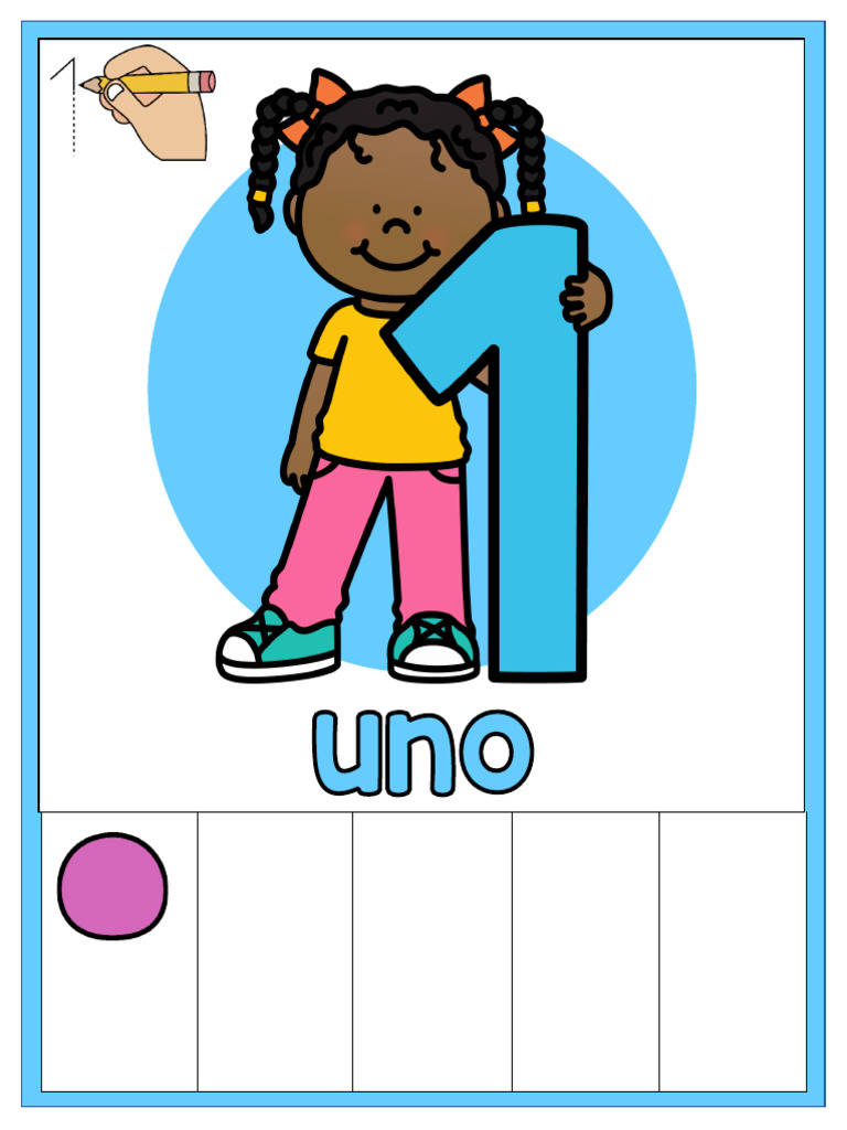 Carteles de Números Del 1 Al 20 | PDF