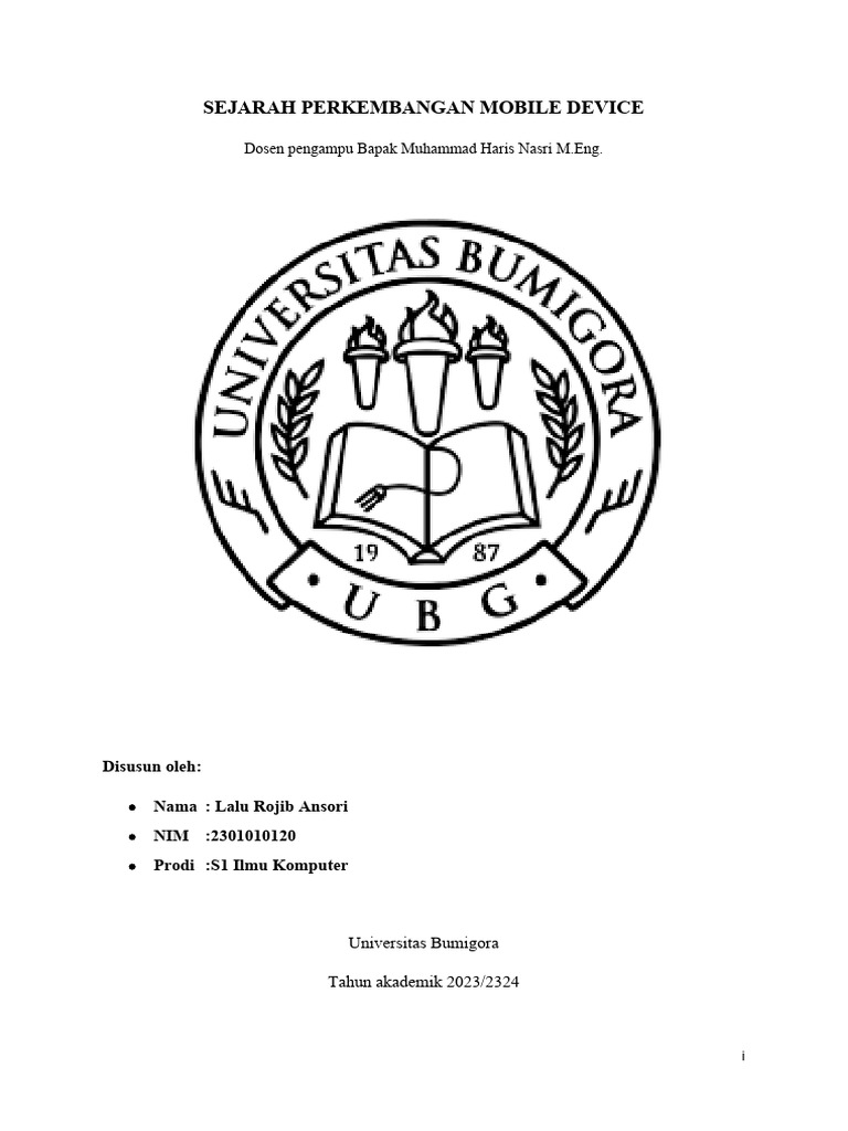 Sejarah Perkembangan Mobile Device | PDF | Teknologi & Rekayasa