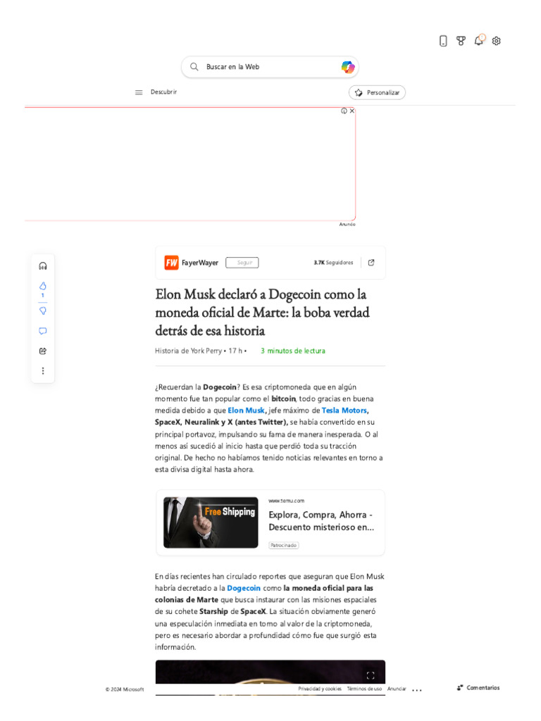 Dogecoin: ¿Moneda de Marte? La Verdad | PDF | Elon Musk | Tierra