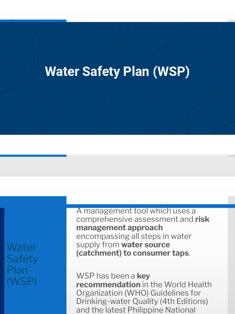 Community Water Safety Planning pptx-1 | PDF | Hazards | Drinking Water