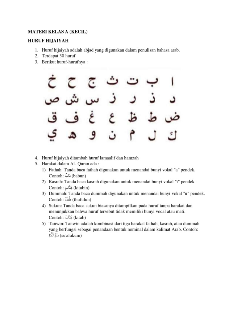 Materi Imm Mengajar TPQ Al-Mabrur Senin, 18 Aret 2024 | PDF