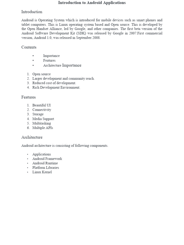 MAD_E-Book | PDF | Android (Operating System) | Operating System