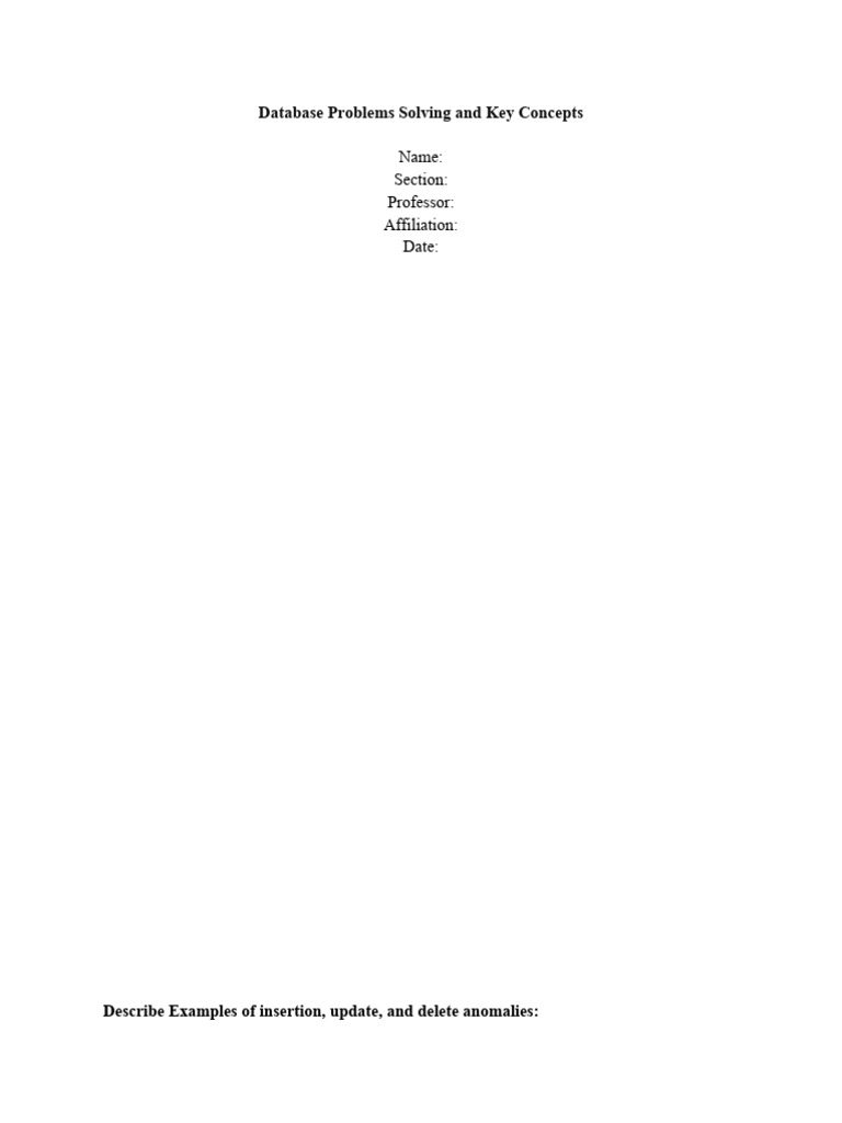 Database Problems Solving and Key Concepts | PDF | Applied Mathematics ...