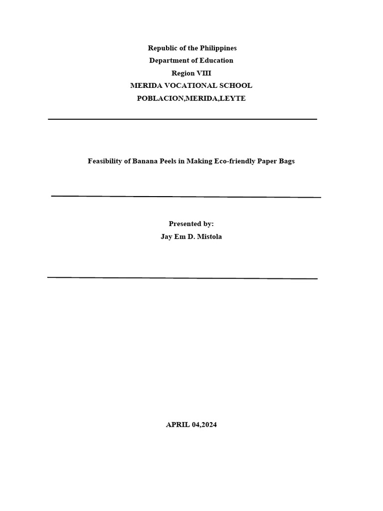 Research Paper - Jay em Mistola2 | PDF | Banana