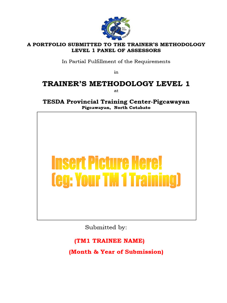 Tm1 Portfolio Template For Trainees 2023 Version | PDF | Learning | Methodology