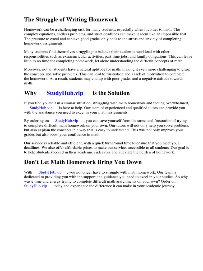 Help With My Homework Math | PDF | Mathematics | Homework