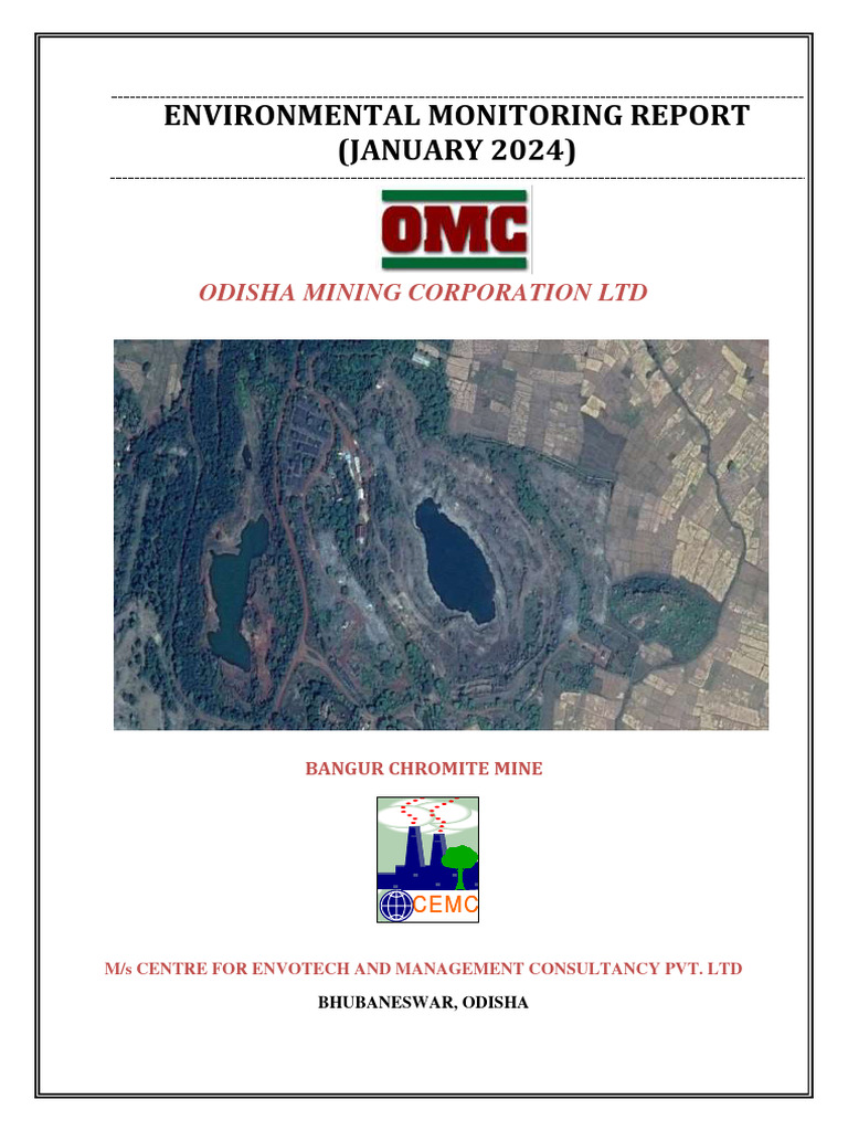 Bangur Chromite Mine Environmental Report | PDF | Water Quality ...