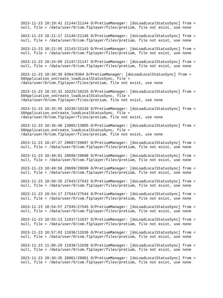 Com F1player Log | PDF | Data Management | Computing