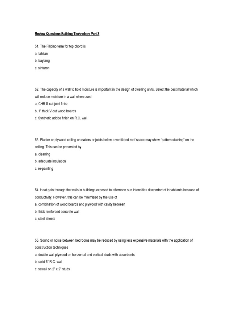 BLDG Tech Utilities Part 3 | PDF | Framing (Construction) | Concrete