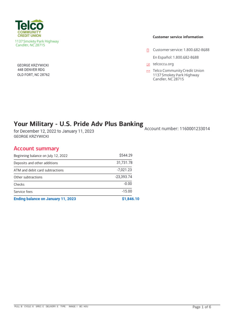 Bank Statement | PDF | Overdraft | Fee