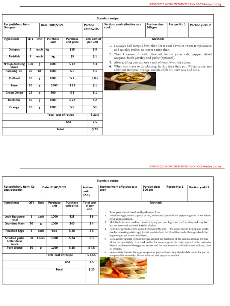 Work Effective As A Cook 0020 | PDF | Foods | Cuisine