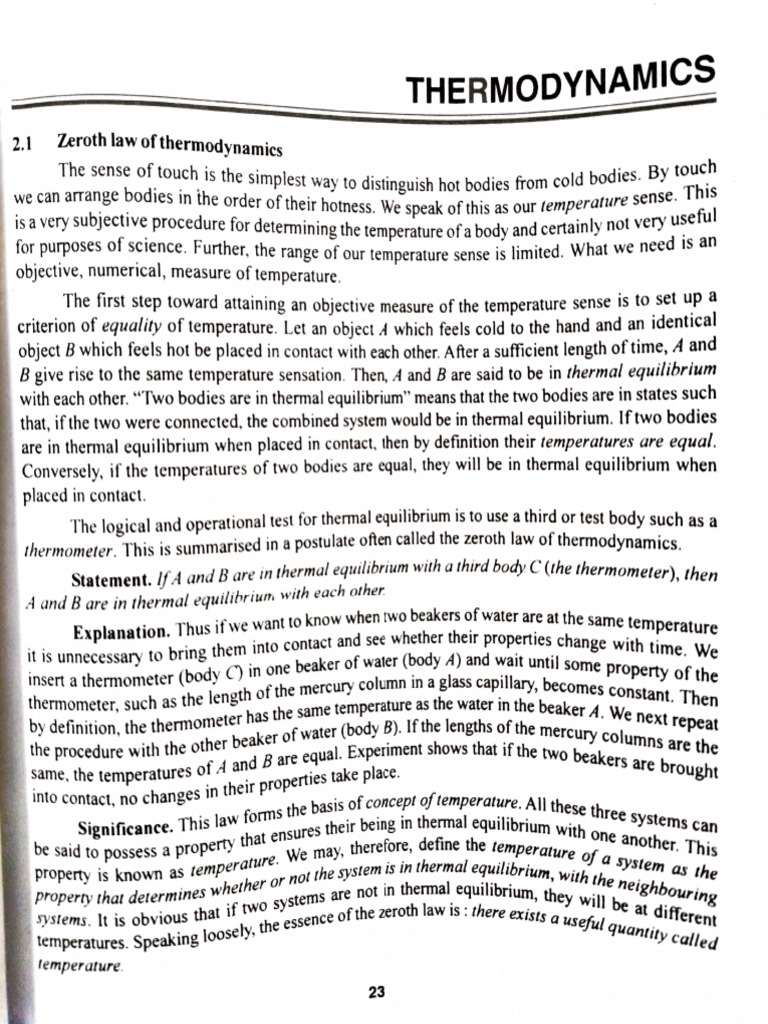 Laws of Thermodynamics - Unit 2 | PDF | Heat | Temperature