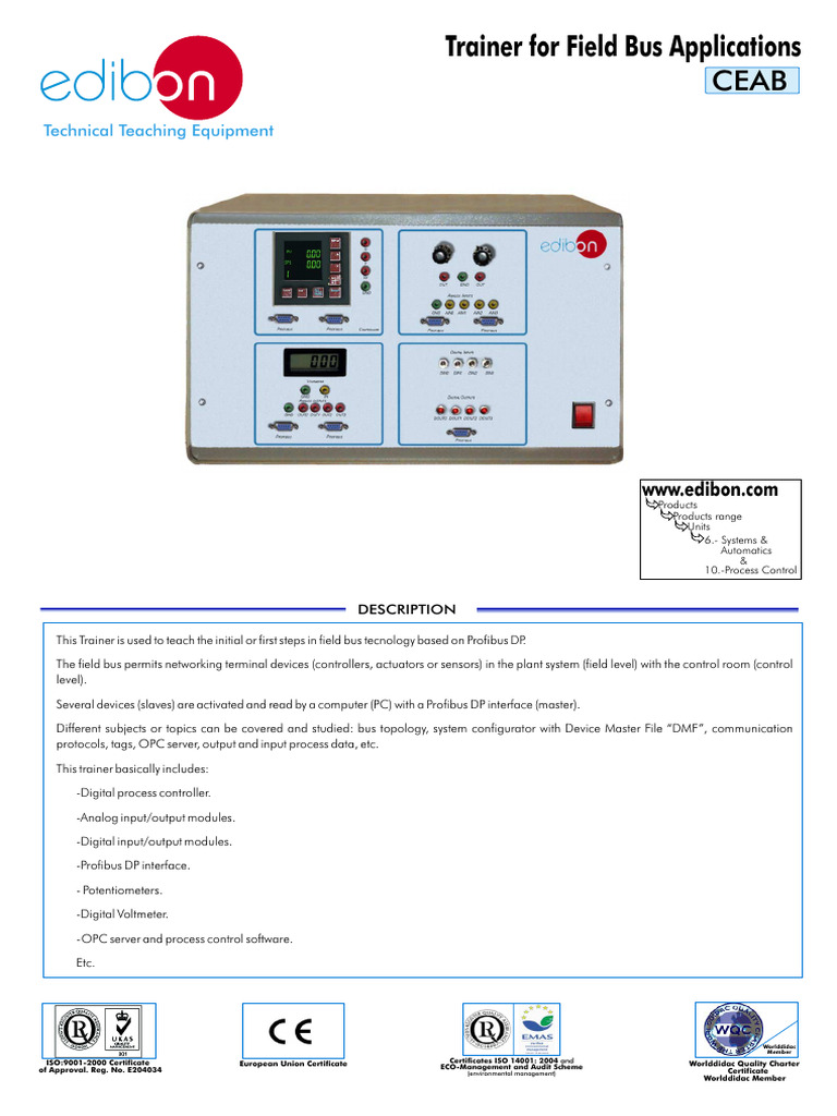 Trainer for Field Bus Applications | PDF | Input/Output | Personal ...