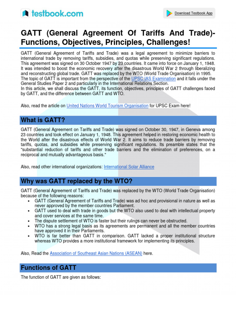 Gatt 9d09a827 | PDF | World Trade Organization | General Agreement On Tariffs And Trade