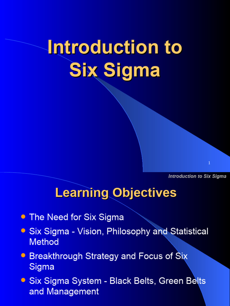Intro To Six Sigma | Download Free PDF | Six Sigma | Standard Deviation