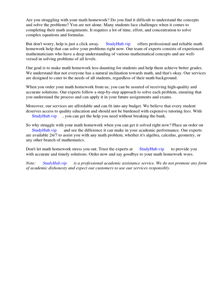 Solve My Math Homework Right Now | PDF | Mathematics | Homework
