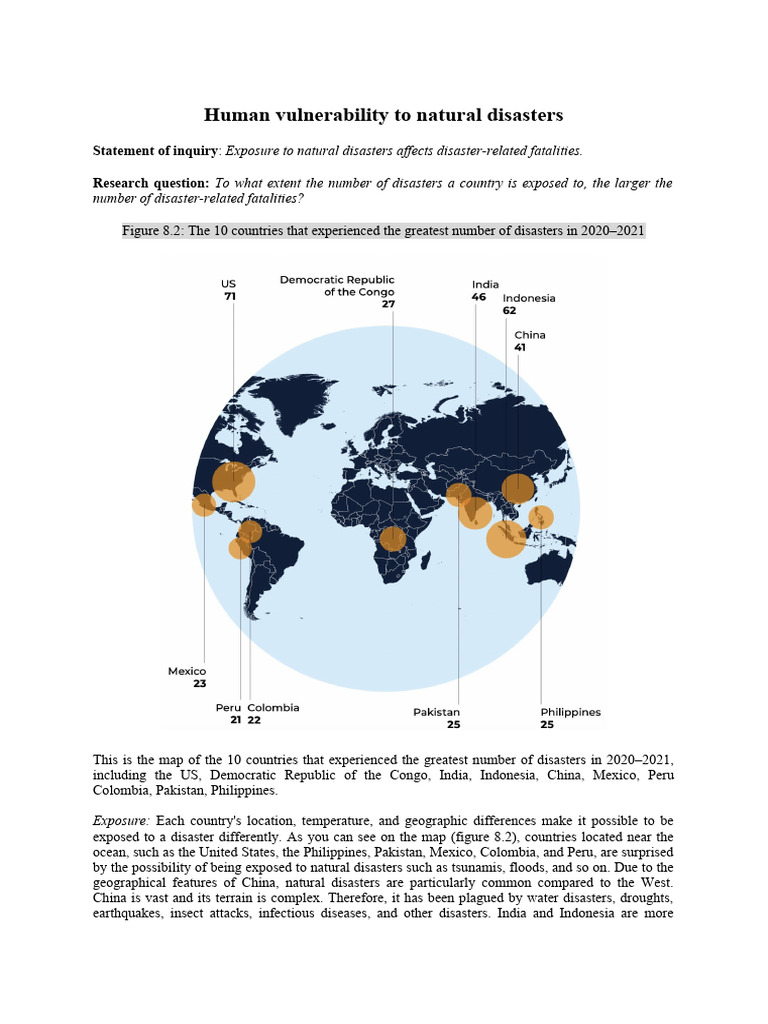 1 - Human Vulnerability To Natural Disasters | PDF | Natural Disasters ...