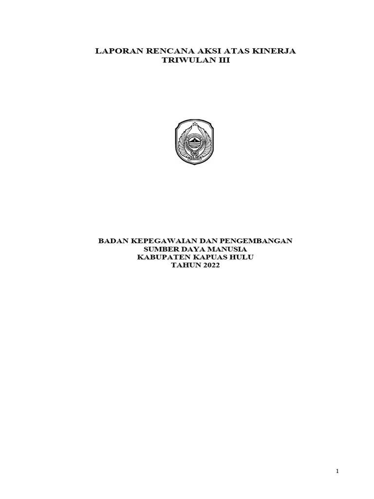 Contoh Lap - RENAKSI BKPSDM | PDF