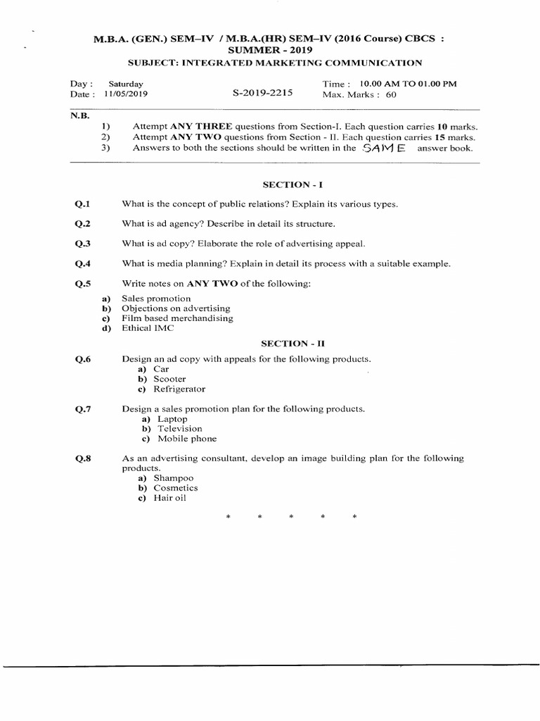 Marketing Management - II Integrated Marketing Communications (C) | PDF
