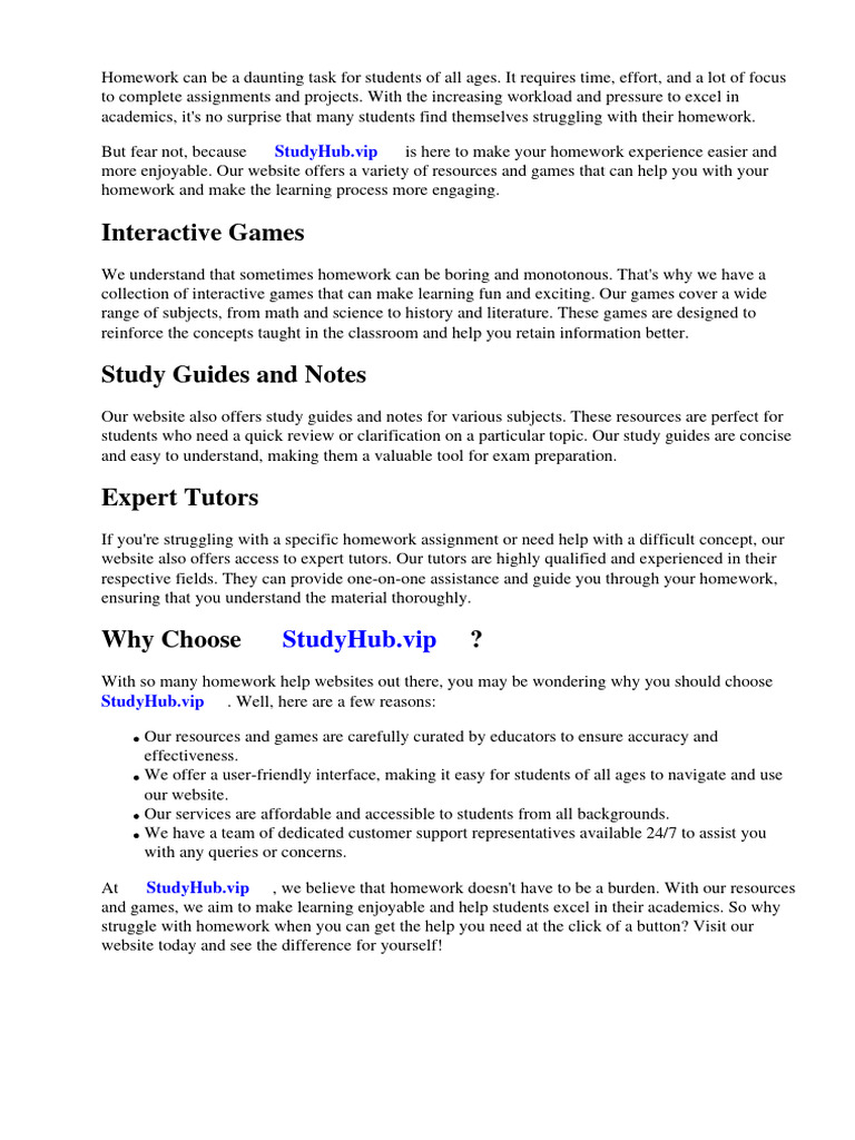 Homework Resources Games | Download Free PDF | Homework | Teachers