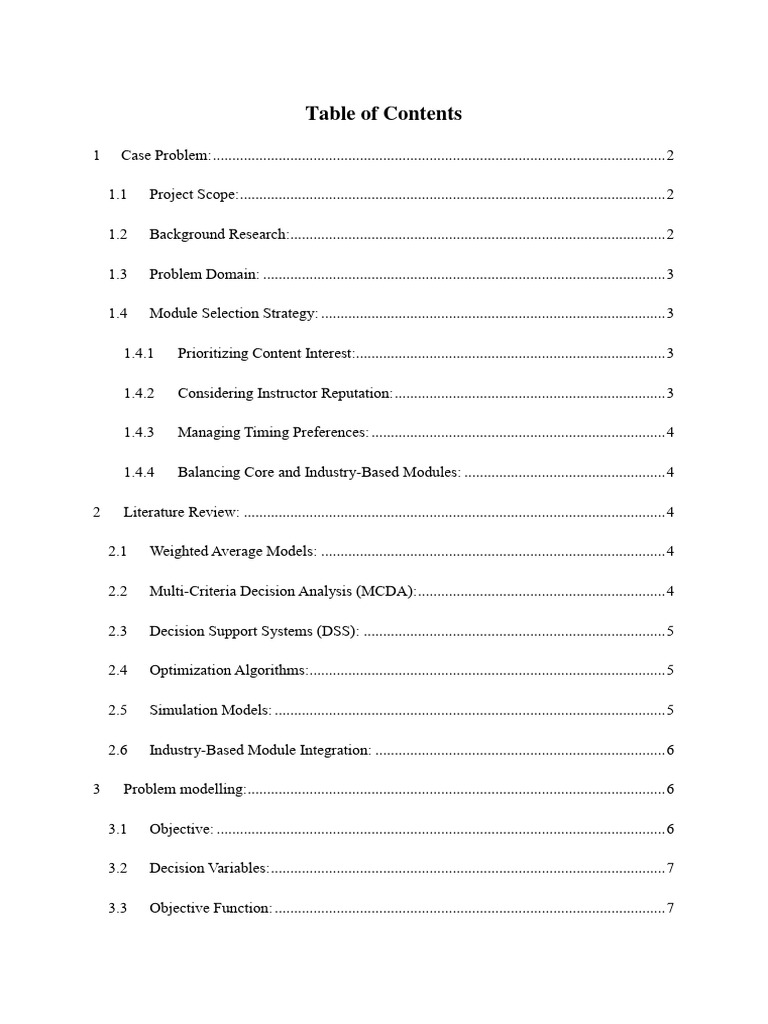 Sophie Case Problem-1 | PDF | Mathematical Optimization | Decision Making