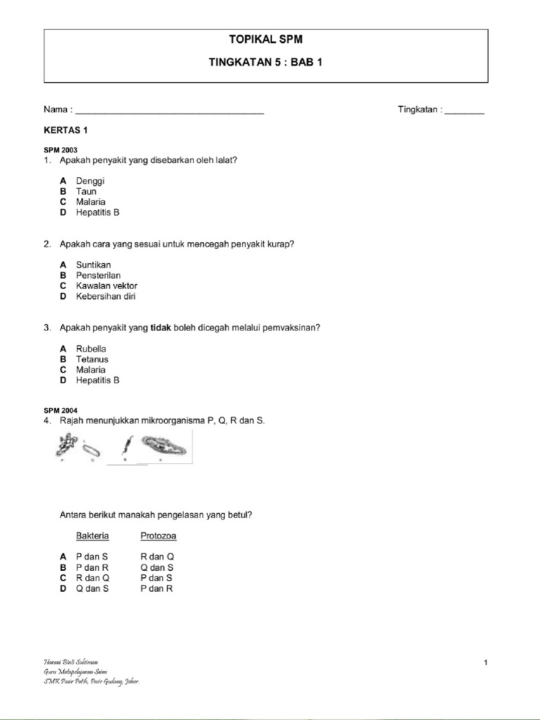 Sains F5 Mikroorganisma | PDF