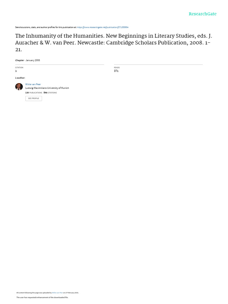 Inhumanity of The Humanities | PDF | Humanities | Liberal Arts Education