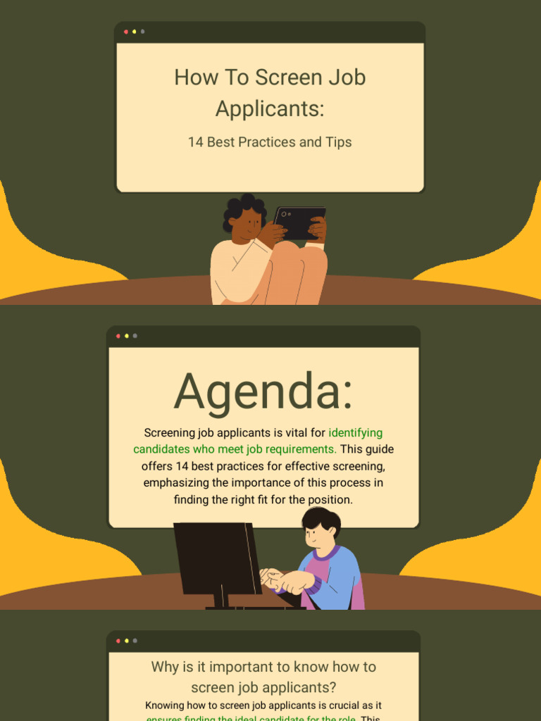 How To Screen Job Applicants - 14 Best Practices and Tips | PDF ...