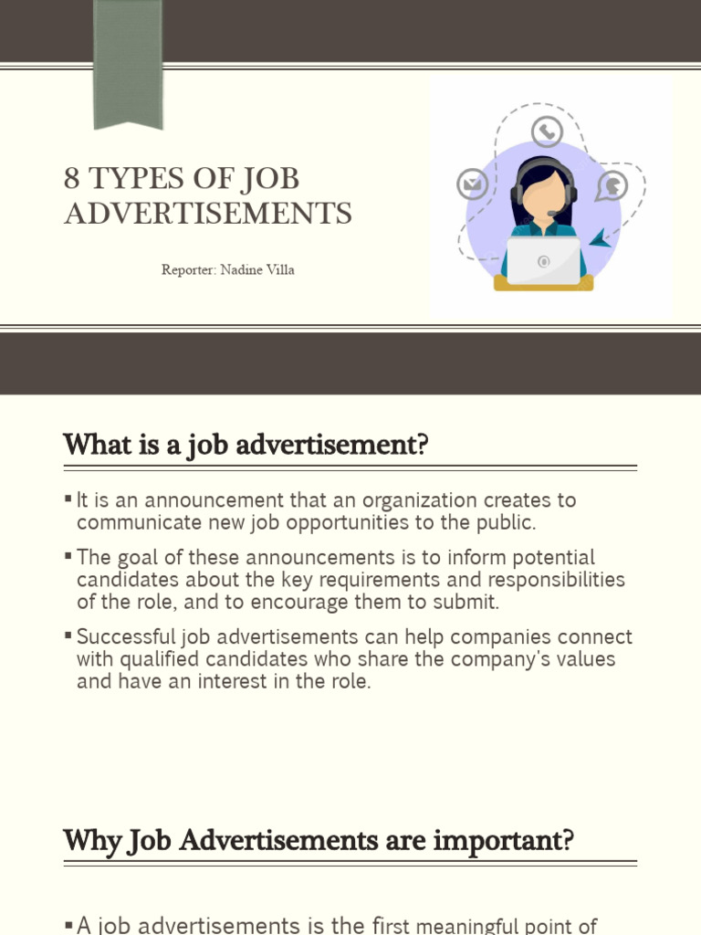 12_VILLA-NADINE_HRM1BLCK-B_8-TYPES-OF-JOB-ADVERTISEMENTS | PDF ...