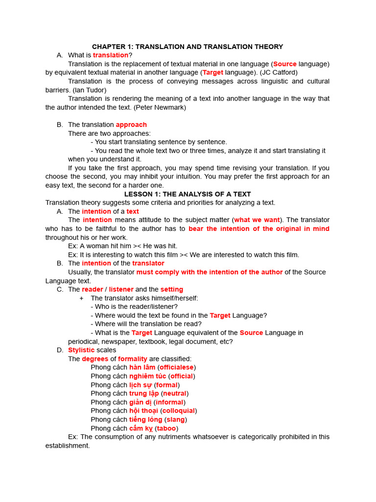 Translation | PDF | Translations | Idiom