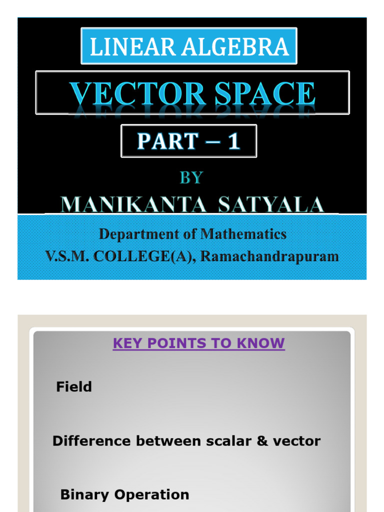 Lineralgebra Vectorspac | PDF | Linear Subspace | Euclidean Vector