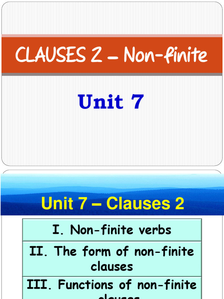 UNIT 7, Clauses 2 - Handout | PDF | Clause | Subject (Grammar)