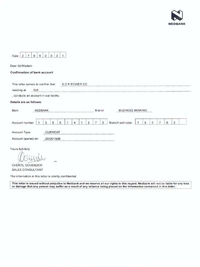 Bank Letter May | PDF