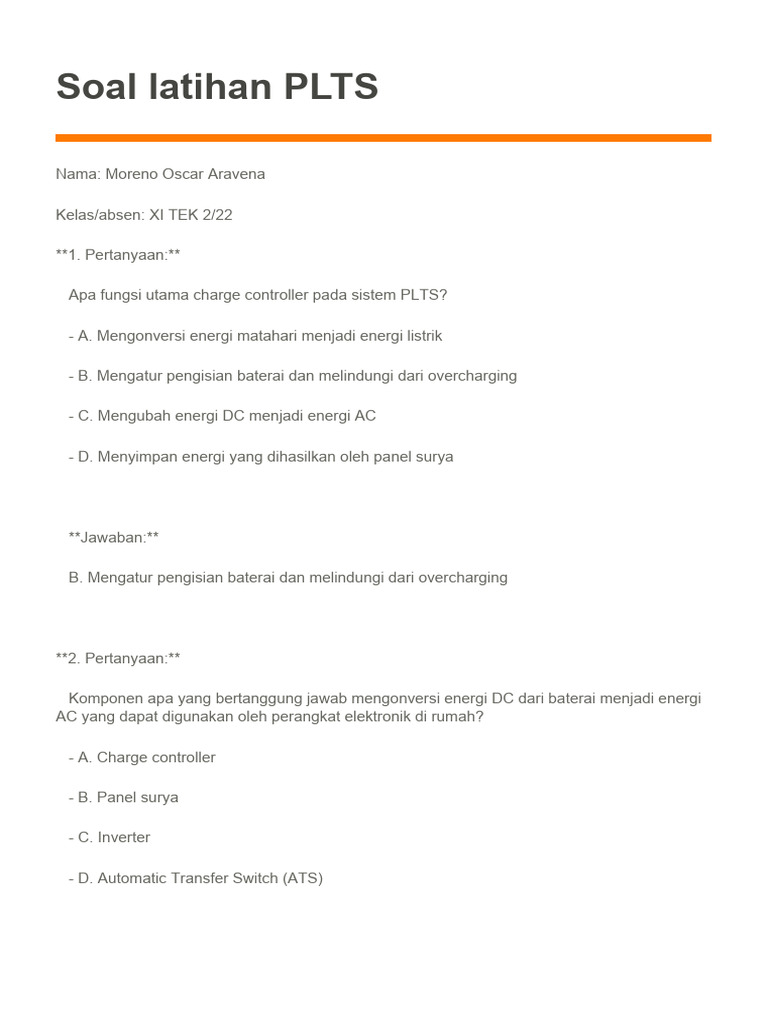 Soal PLTS | PDF