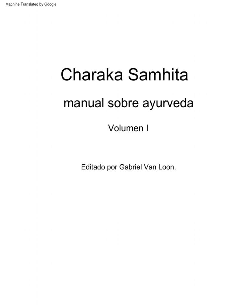 Charaka Samhita Acharya Charaka 1 207 | PDF | Ayurveda | Agua