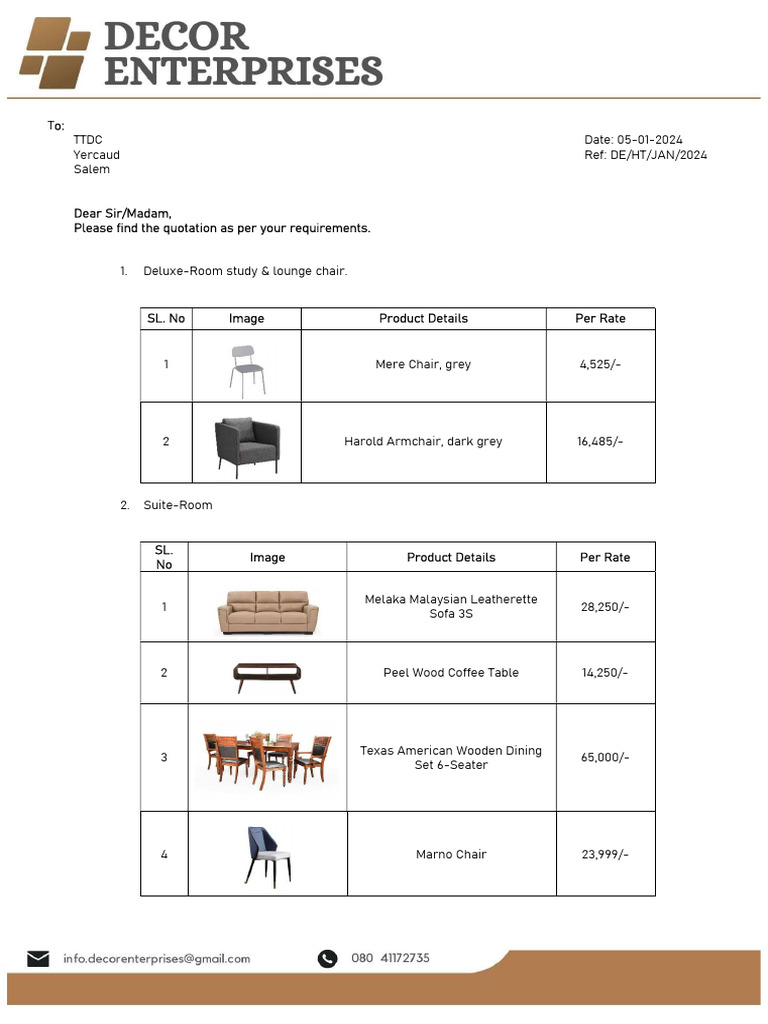 TTDC 05-01-2024 | PDF | Consumer Goods | Manufactured Goods