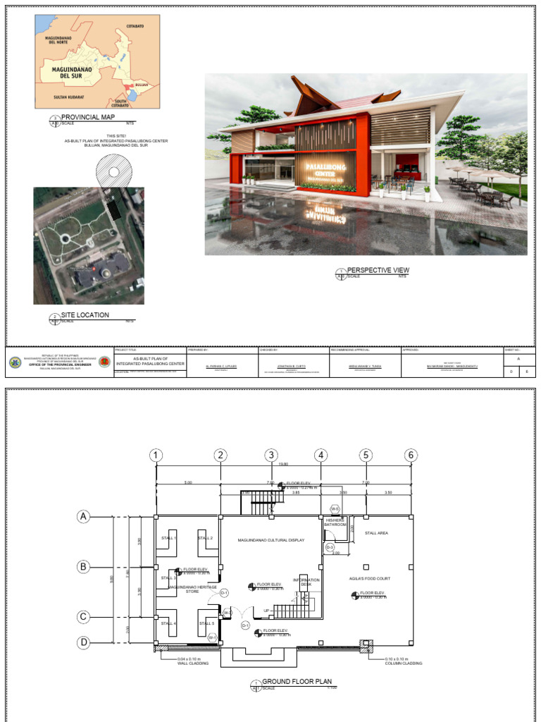 As-Built Plan of Integrated Pasalubong Center Final | PDF | Mindanao | Building Materials